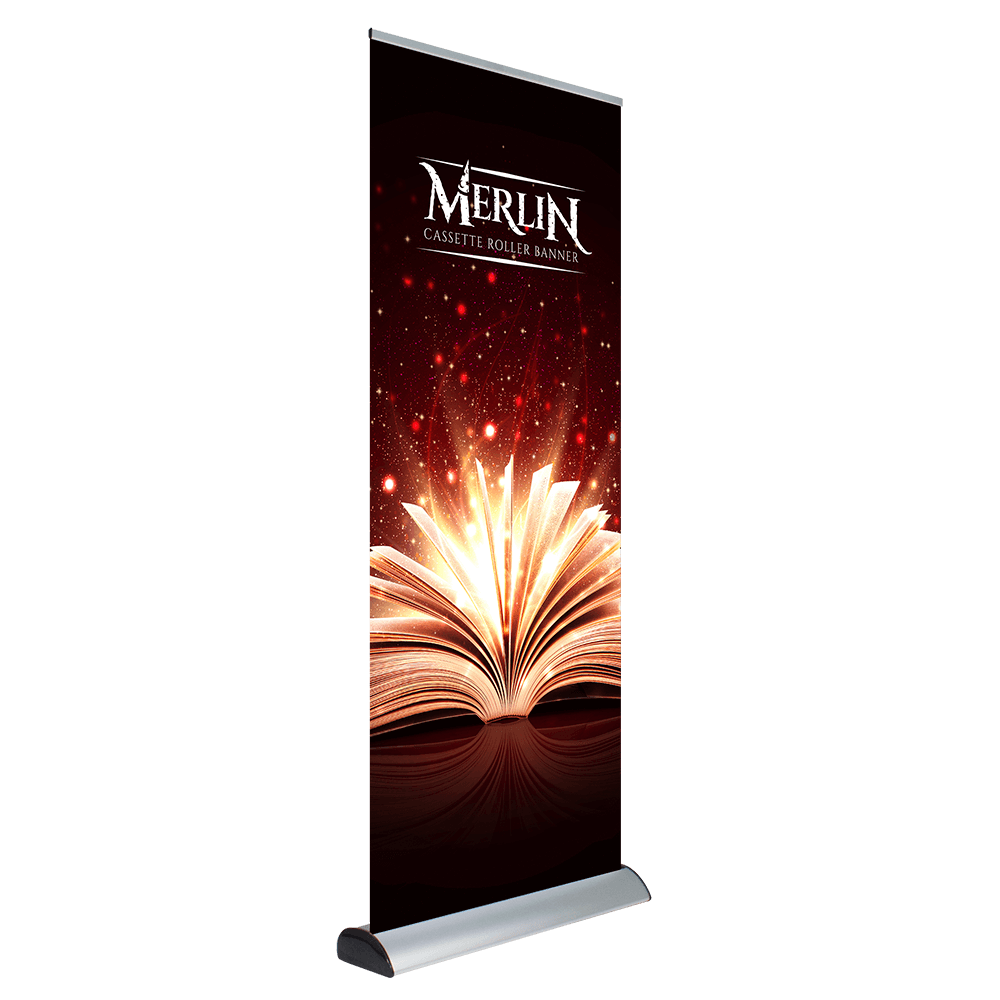 Merlin Roll-Up Banner with Replaceable/Interchangable Graphic Cassette